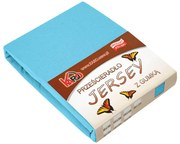 Jersey prostěradlo s gumou 60x120 tyrkysová 030 tloušťka 150g/m2 KARO