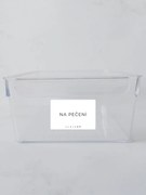 NA PEČENÍ - Samolepka na dózy do lednice, 6 x 4 cm