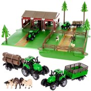 Kruzzel Farma se zvířaty + 2 farmářské vozy 22404