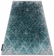 Moderní koberec DE LUXE 626 Geometrický, diamanty   Strukturální šed velikost 140x190 cm | krásné koberce cz