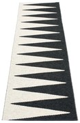 Černo-bílý vnitřní a venkovní běhoun 70x250 cm Vivi Black – Pappelina