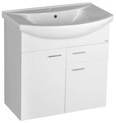 Aqualine Zoja - Umyvadlová skříňka 72x74x34 cm, bílá 51075A