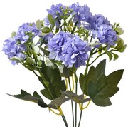 Umělá květina fialová hortenzie – 30 cm