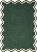 Tmavě zelený ručně tkaný koberec s příměsí vlny 160x230 cm Rivo Wool – Flair Rugs