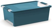 Plastový úložný box s víkem v petrolejové barvě 55x35x19 cm Bi-Box – KIS