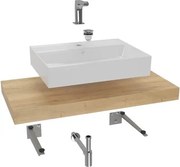 Koupelnová sestava SAT s deskou pod umyvadlo Dolce 100x8x50 cm dub halifax KSETDO11