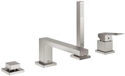 Grohe Eurocube - Vanová baterie na okraj vany, 4-otvorová instalace, supersteel 19897DC1