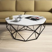 Konferenční stolek Diamond 90 cm bílo-černý