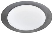 Linea Light 8276 Crew_1, stropní svítidlo s šedým límcem, 17W LED 3000K, prům. 38cm