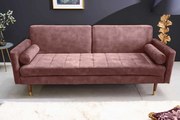 Rozkládací pohovka Couture starorůžová mikrovelur 200cm