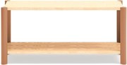 Regál v dekoru dubu v cihlové barvě/ve světle přírodní barvě 126x59x43 cm Bona – Teulat