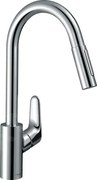 Hansgrohe Focus M41, dřezová baterie M4116-H240 s výsuvnou sprškou, sBOX, chromová, HAN-73880000