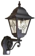 Venkovní černá lucerna s čidlem Elstead NORFOLK/47 cm