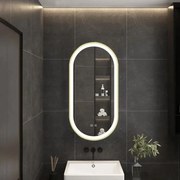 Tutumi Oválné zrcadlo 50x100 cm s vyhříváním a regulovatelným LED osvětlením HOM-02606