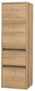 Mereo - Skříňka 40x125x36 cm, 2 zásuvky, 1 dvířka, levá, dub CN924LROZ1