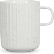 Bílý hrnek z kostního porcelánu 410 ml Ora Gloss – Salt&Pepper
