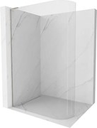Mexen Kioto L, sprchová zástěna Walk-In 100 x 200 cm, 8mm čiré sklo, broušená ocel profil, 800-100-103-97-06