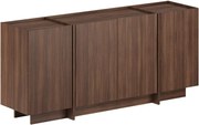 Komoda v dekoru ořechu s dírou na kabely v tmavě přírodní barvě 180x80x45 cm Dorma – Kalune Design