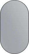 Erga Oval, oválné zrcadlo 55x100cm, černý rám, ERG-V01-OVAL-5510-BK