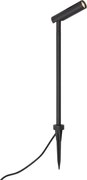 Moderní zahradní reflektor 12V černý 10 cm vč. LED IP65 - Voltaire Lino