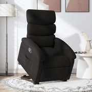 Zvedací polohovací křeslo černé textil 3203980