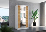 ADRK Furniture Posuvná skříň se zrcadlem KSAWER 100 SW-KSA-W+ART-100+A630