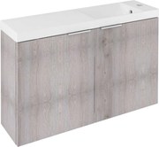 Sapho Latus - Umyvadlová skříňka X 79x50x22 cm, 2x dvířka, dub mocca LT110-SET02