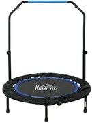 HOMCOM Fitness trampolína SPORTNOW 102 cm s výškově nastavitelnými řídítky a LCD monitorem, nosnost až 100 kg, skládací, robustní ocelový rám, modrá …