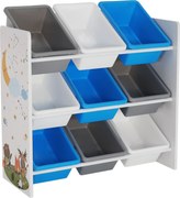 Organizér/regál na hračky, vícebarevná/vzor, DARLING TYP 3