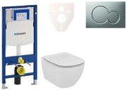 Cenově zvýhodněný závěsný WC set Geberit do lehkých stěn / předstěnová montáž+ WC Ideal Standard Tesi 111.300.00.5NE3