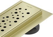 Mexen Flat 360° M12 sprchový žlab 60 cm, zlatá matná, 1A21060-40
