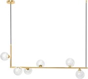Toolight Skleněné koule závěsná lampa APP690-6CP zlatá