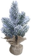 Zasněžený vánoční stromek jedle v jutě Fleur Fir Snow - 20cm