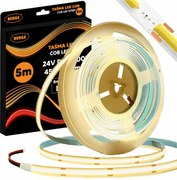BERGE LED pásek COB Neon 24V - 480D - 9W/m - IP20 - 5m - 990lm - teplá barva