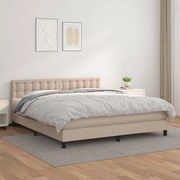 Box spring postel s matrací cappuccino 160x200 cm umělá kůže 3141136