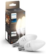 Philips Hue White 8719514320628 LED žárovka E14 5,5W/470lm svíčka 2700K bluetooth 2-set