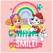 Dětský / dívčí ručník na tvář Tlapková patrola - Paw Patrol - motiv You make me smile! - 100% bavlna - 35 x 35 cm