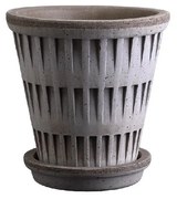 Květináč Pantheon s podmiskou Raw Grey 16 cm Bergs Potter