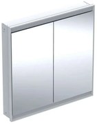 Geberit ONE - Zrcadlová skříňka s LED osvětlením, 90x90x15 cm, 2 dvířka, vestavná, bílá 505.803.00.2