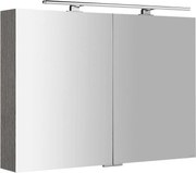 Sapho Mirró - Zrcadlová skříňka s LED osvětlením 100x70x16 cm, 2x dvířka, dub stříbrný MC100-0011