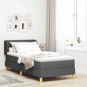 Postel s boxspringem s matrací Tmavě šedá 80 x 200 cm textil 3340116