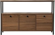 Konzolový stolek v dekoru ořechu v tmavě přírodní barvě 29,5x120 cm Solace – Kalune Design