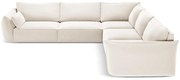 Béžová sametová rohová pohovka Vanda – Mazzini Sofas