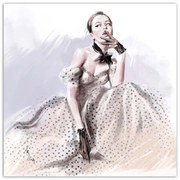 Gario Obraz na plátně Paříž Móda Žena Šaty Elegance - Irina Sadykova Rozměry: 60 x 60 cm