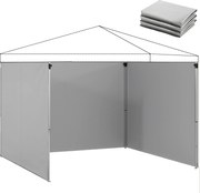 3dílná sada bočnic se zipem pro altán 3 x 3 m, světle šedá