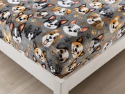 XPOSE® Mikroplyšové prostěradlo DOGS Exclusive 90x200 cm