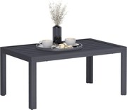 Outsunny obdélný ocelový balkonový konferenční stolek – odolný vůči povětrnosti, 101,5 × 61 × 46 cm, šedý | Aosom