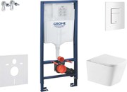 Grohe Rapid SL - Set předstěnové instalace, klozetu Arkas I a sedátka softclose, tlačítko Skate Cosmopolitan, alpská bílá SANI11BA3115