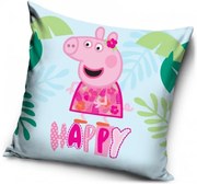 Polštář Prasátko Peppa - motiv Happy - 40 x 40 cm