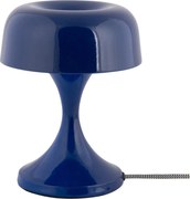 Modrá kovová stolní lampa (výška 20 cm) Moda Retro – Leitmotiv